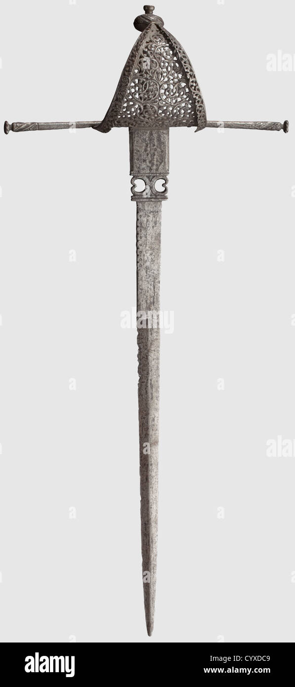 A Spanish left-hand dagger,circa 1680 Single-edged blade,double-edged ...