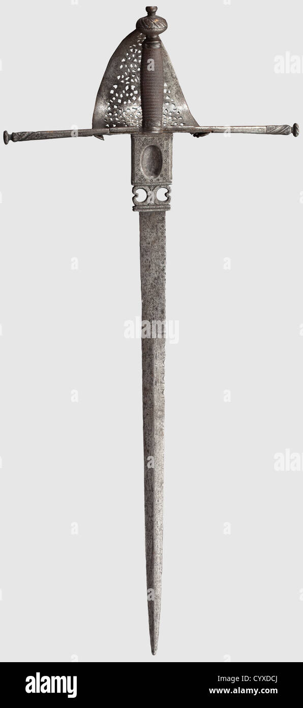 A Spanish left-hand dagger,circa 1680 Single-edged blade,double-edged ...