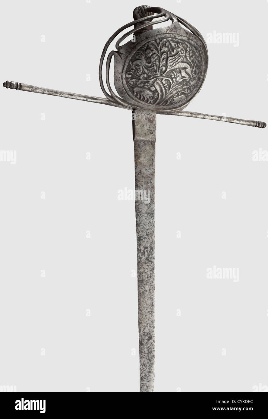 A Spanish left-hand dagger,end of the 17th century Single-edged blade ...