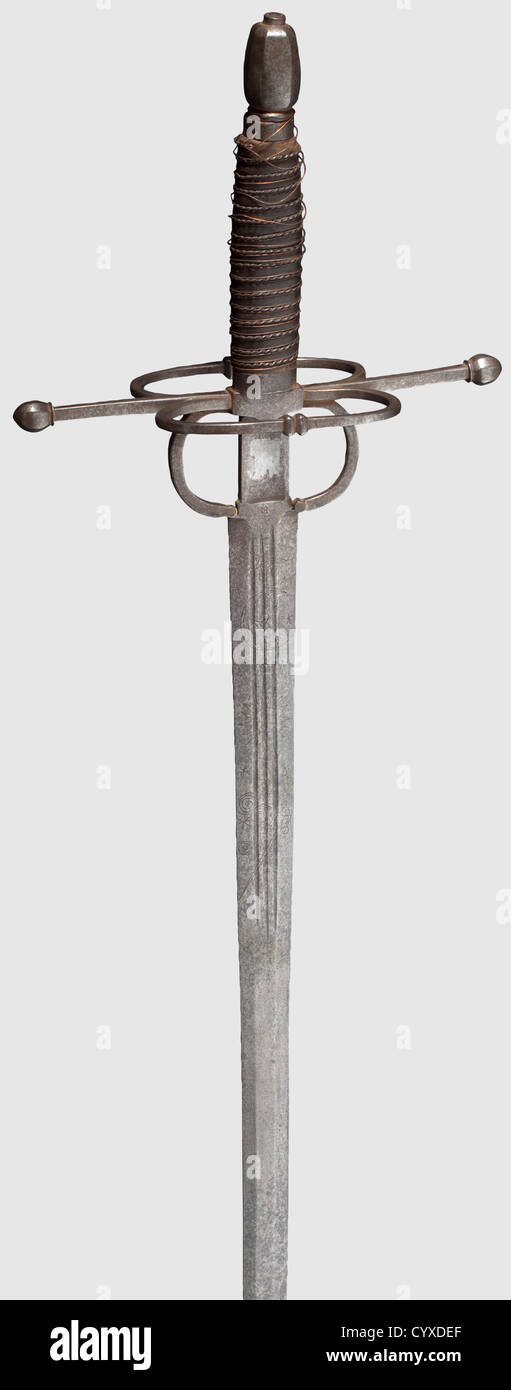 A cut & thrust sword,in the style of circa 1550,composed of old parts ...