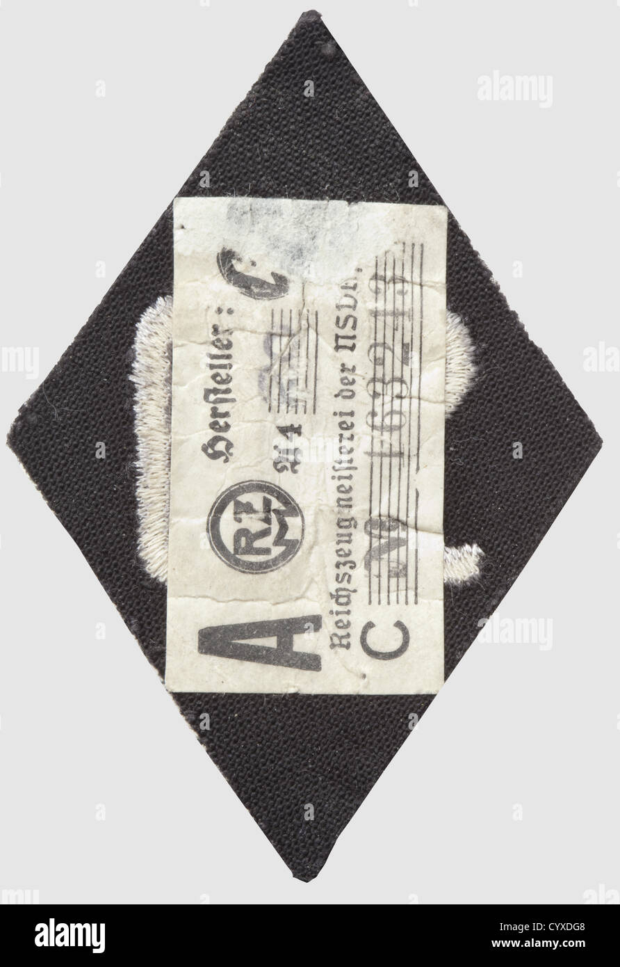 SS / SD sleeve lozenge for a member of the "Sicherheitsdienst", RZM ...