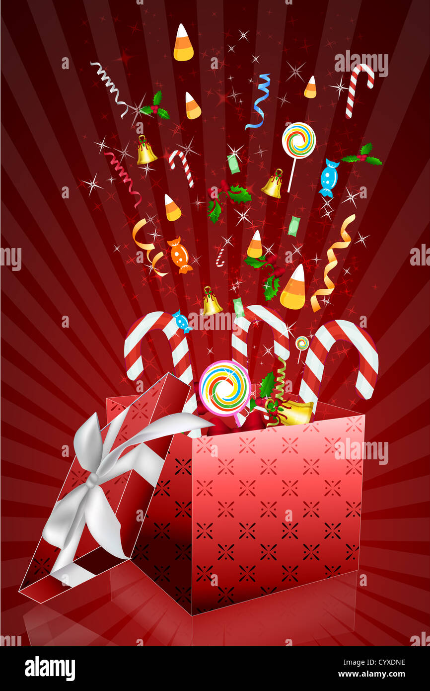 illustration of christmas gifts Stock Photo - Alamy