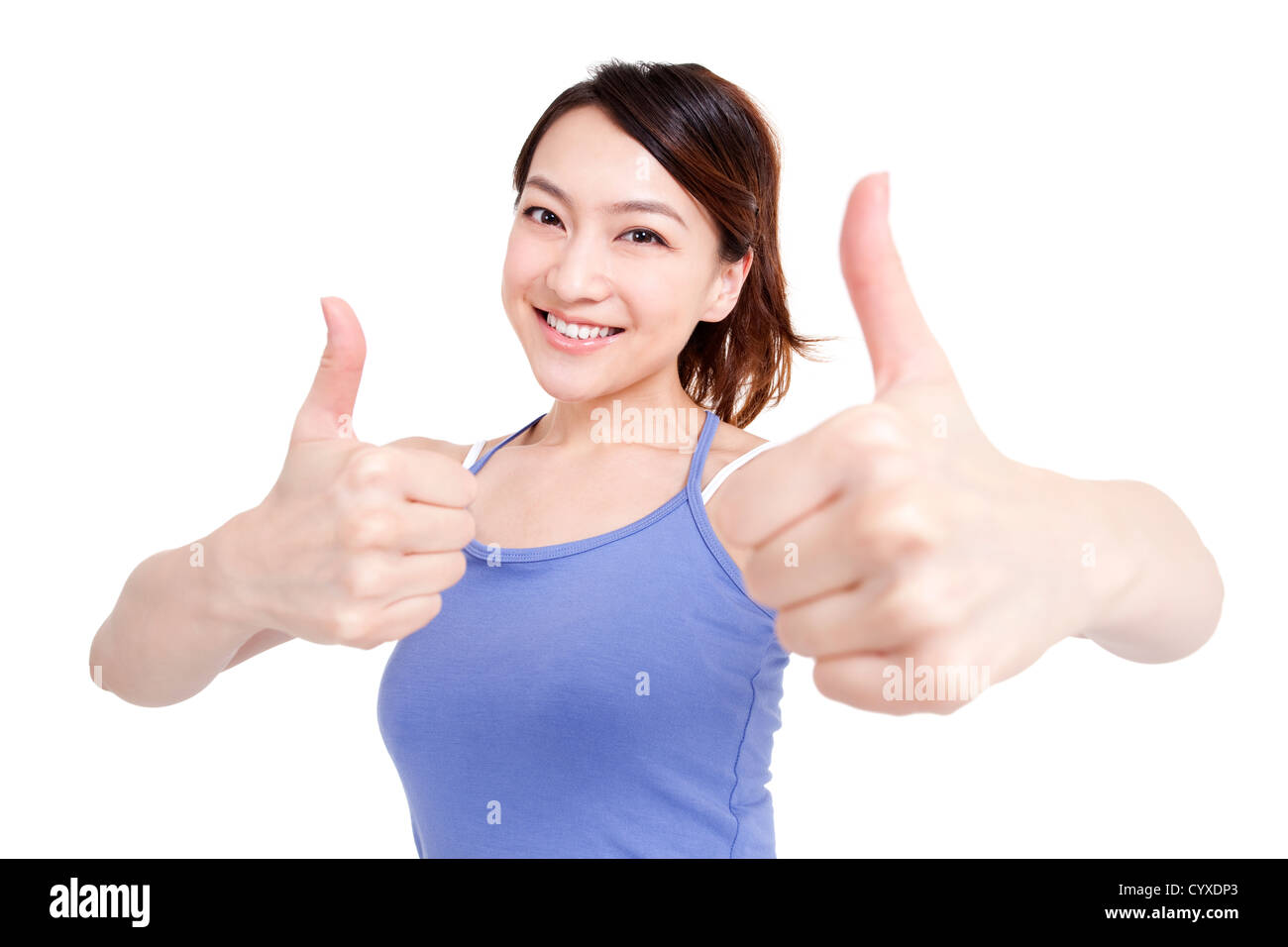 Close thumbs up woman in hi-res stock photography and images - Alamy