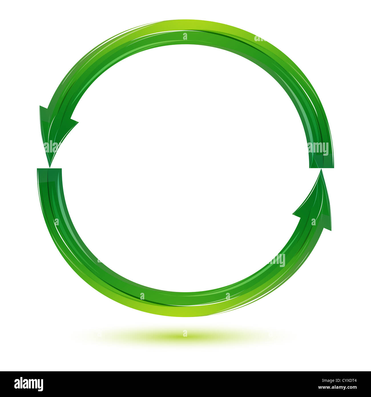 illustration of recycle arrow on white background Stock Photo - Alamy