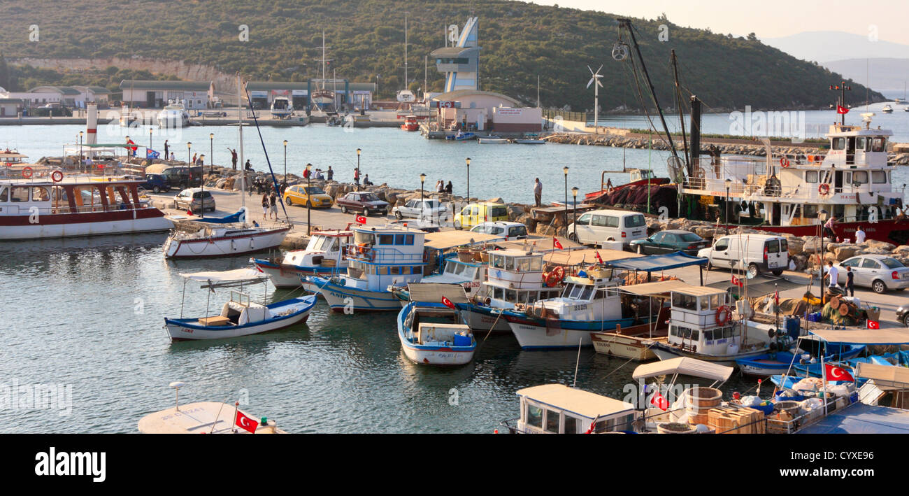 Teos Marina and Fishing Harbour, Sigacik, Aegean Coast, Turkey Stock ...