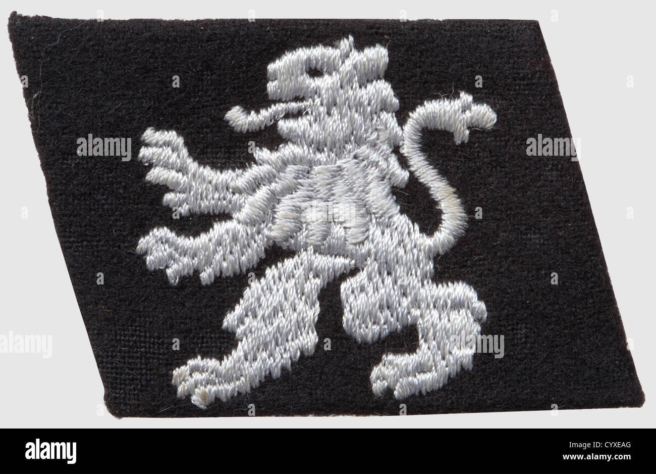 Collar patch for the 14th Waffen-SS-division "Galizien", of black wool ...