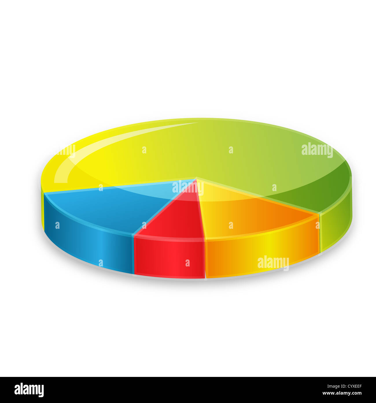 illustration of business pie chart on white background Stock Photo - Alamy