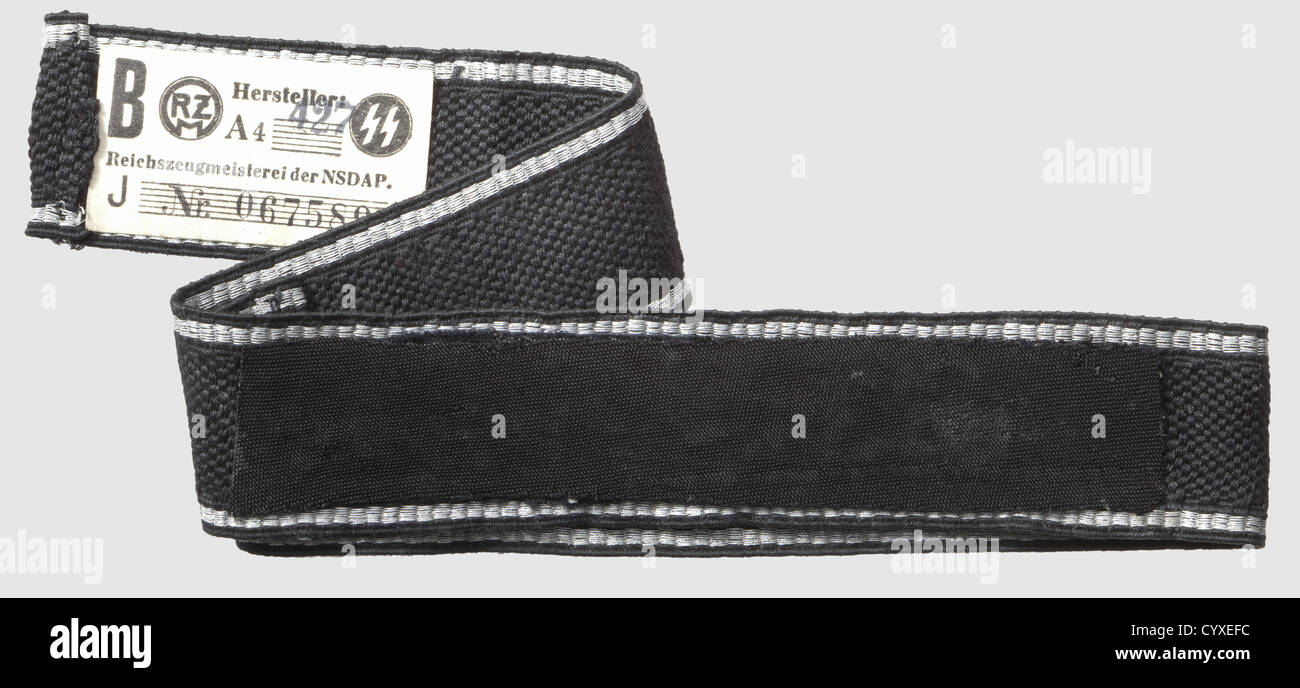 Sleeveband of the 1. SS-division "Adolf Hitler" for officers,hand ...