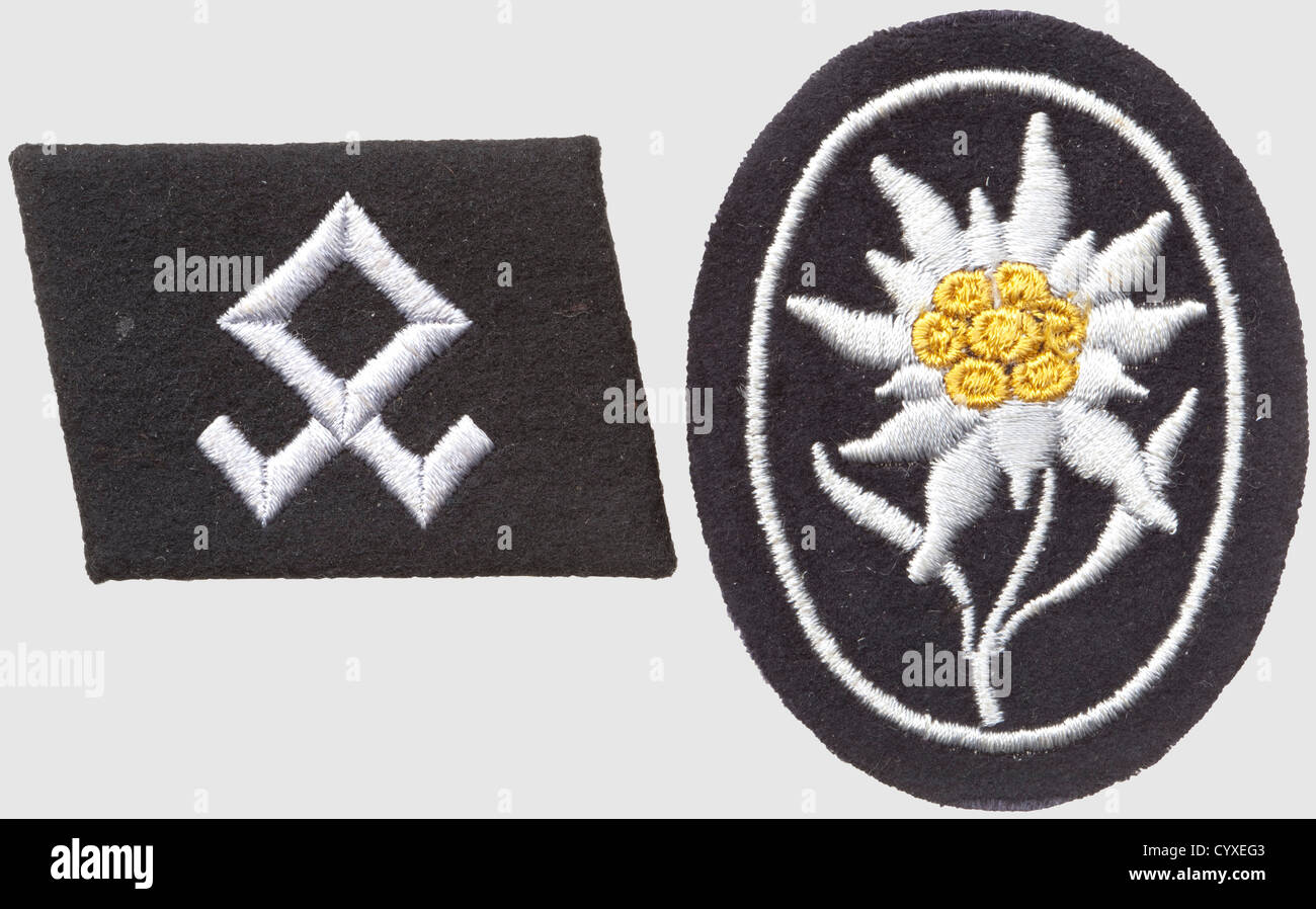 Collar patch for the 7th Waffen-SS-Division "Prinz Eugen",RZM-machine ...