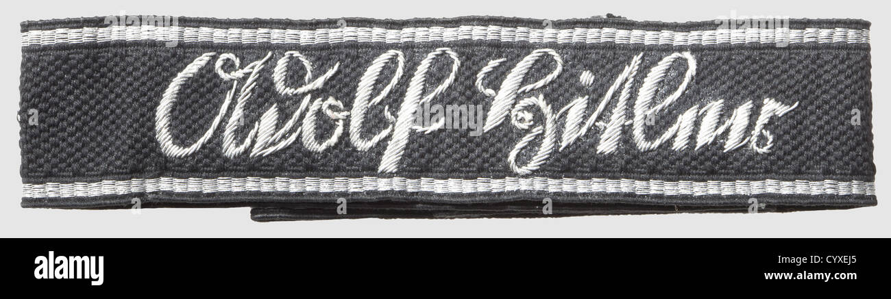 Sleeveband of the 1. SS-division "Adolf Hitler" for officers,hand ...