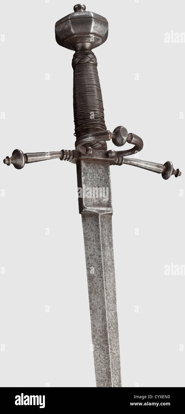A German left-hand dagger, end of the 16th century The blade strongly ...