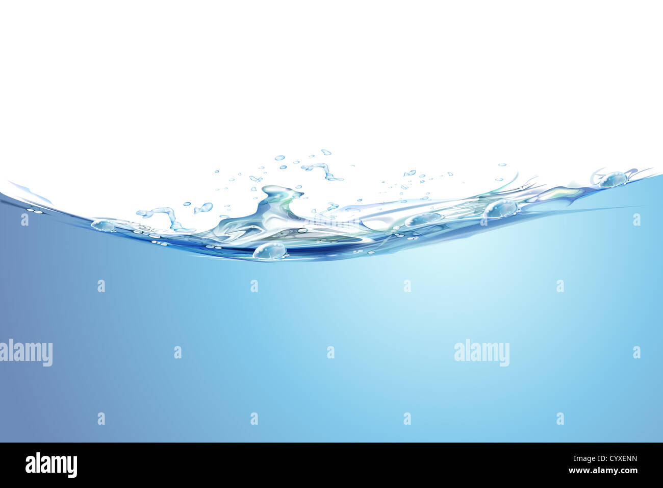 illustration of splash of water on isolated background Stock Photo - Alamy