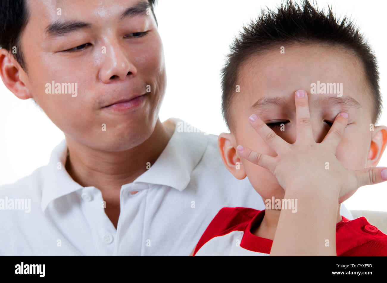Portrait of Asian Chinese father and son Stock Photo - Alamy