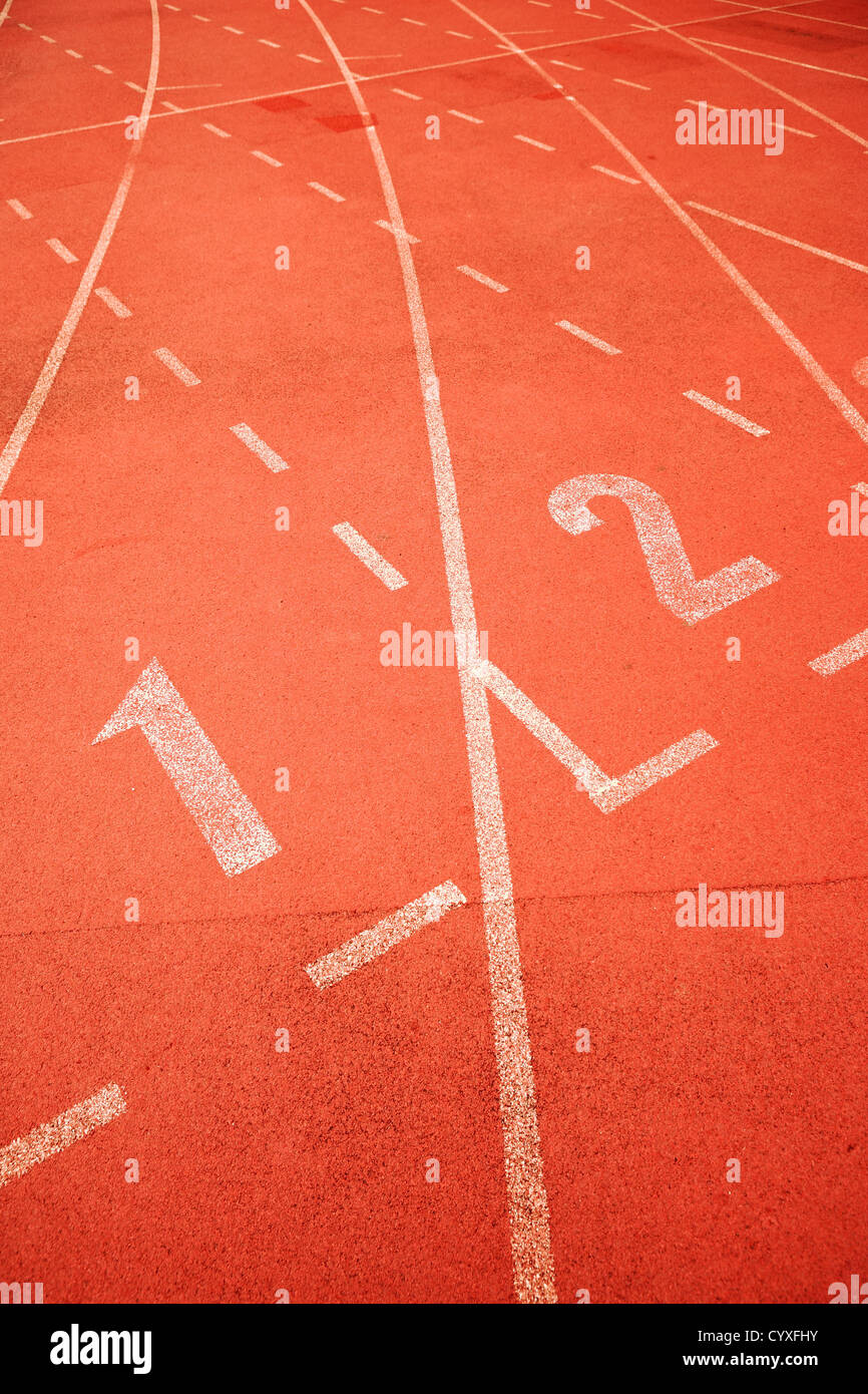 start point of running track Stock Photo - Alamy