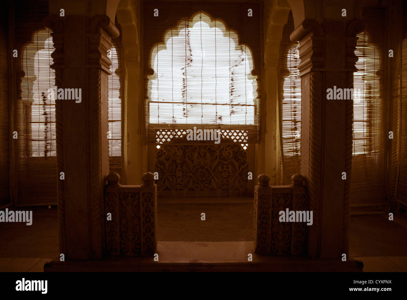 India, Rajasthan, Jodhpur, Old window of indian style in fort Stock ...
