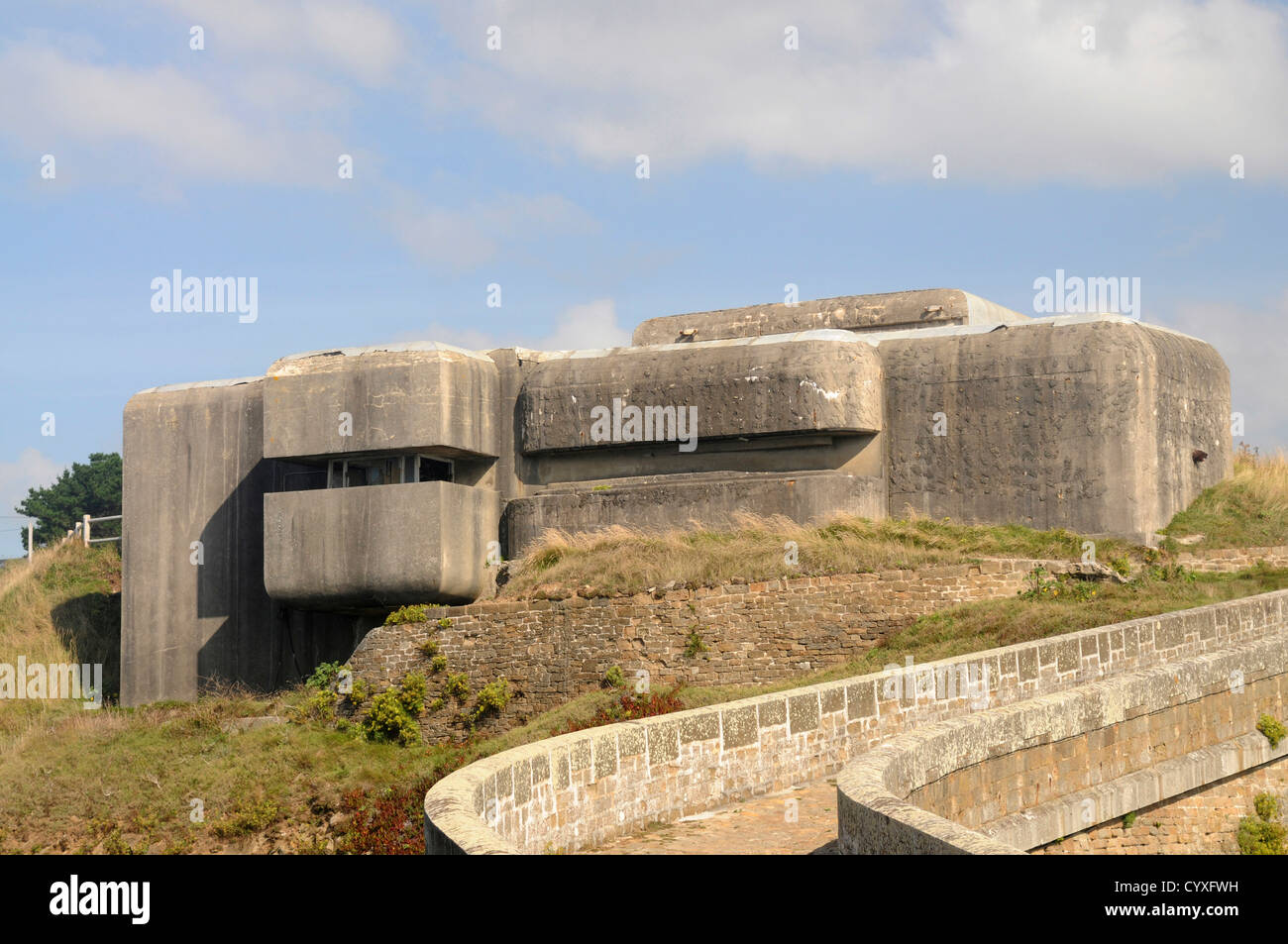 WW2 German fortification at the Pointe du Petit-Minou at the entrance ...