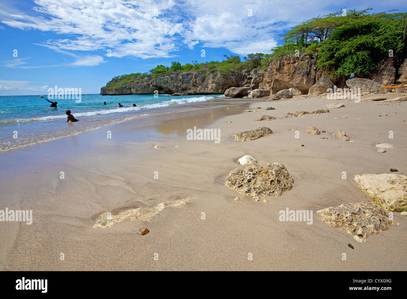 Beautiful landscape on the caribbean island, Curacao Stock Photo - Alamy
