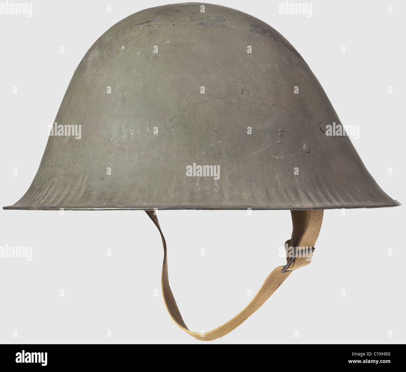 An US-American M 1918 steel helmet, the so-called "Liberty Bell" Olive ...