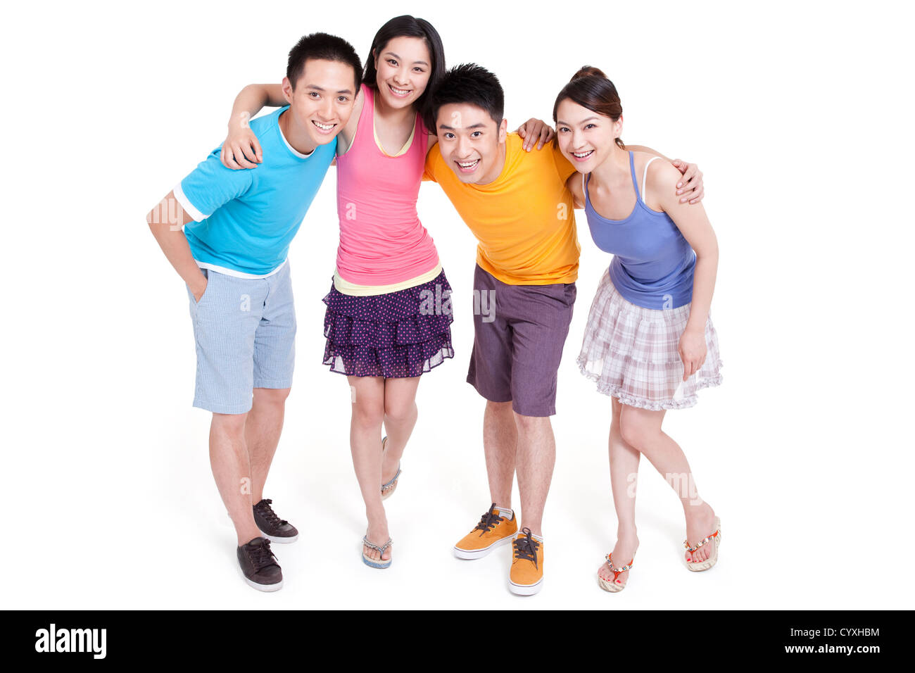 Women with arms around each other Cut Out Stock Images & Pictures - Alamy