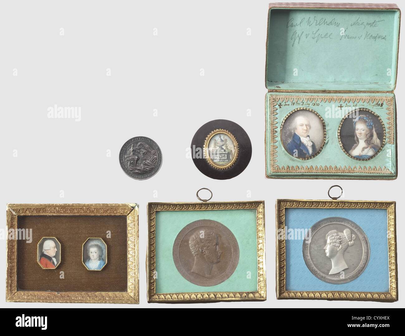 Legacy of the Count von Spee family,finely painted miniatures circa ...