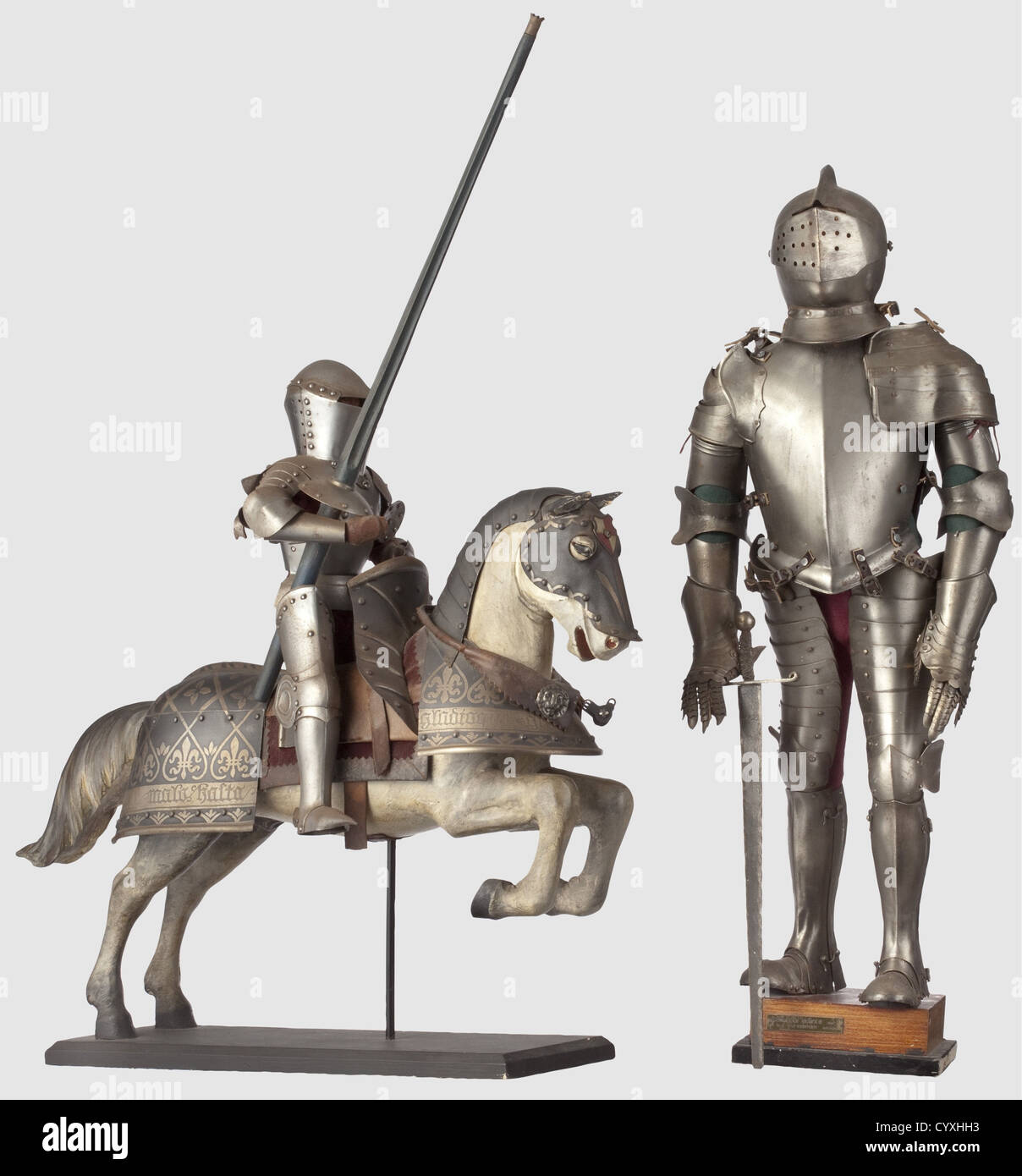 A German miniature jousting armour in Gothic style,19th century Very ...