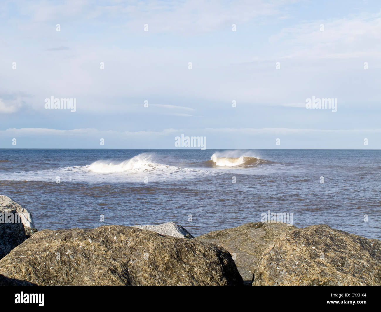 the north sea at Staithes - North Yorkshire Stock Photo - Alamy