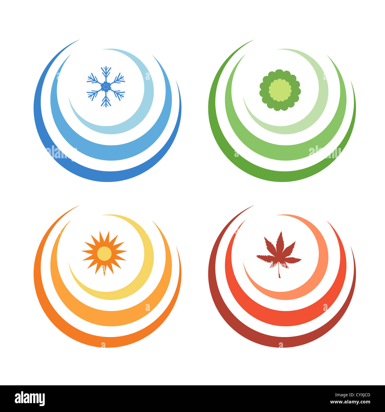 illustrtion of set of vector icons of elements of earth Stock Photo - Alamy