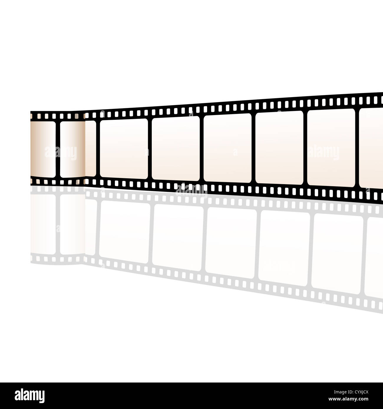 illustration of vector film reel on white background Stock Photo - Alamy