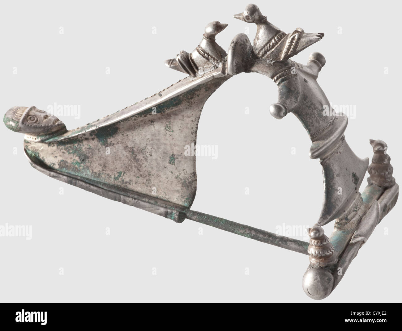 A Thracian fibula, 1st century AD. A silver, completely preserved ...