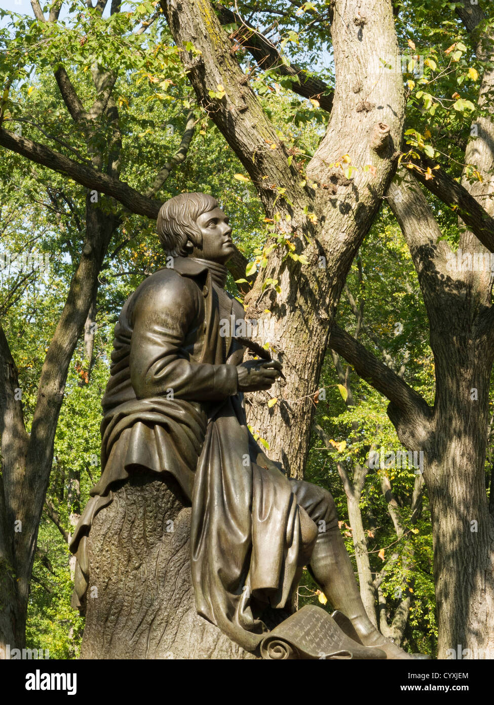 Robert Burns Sculpture is located at the South end of Literary Walk in ...