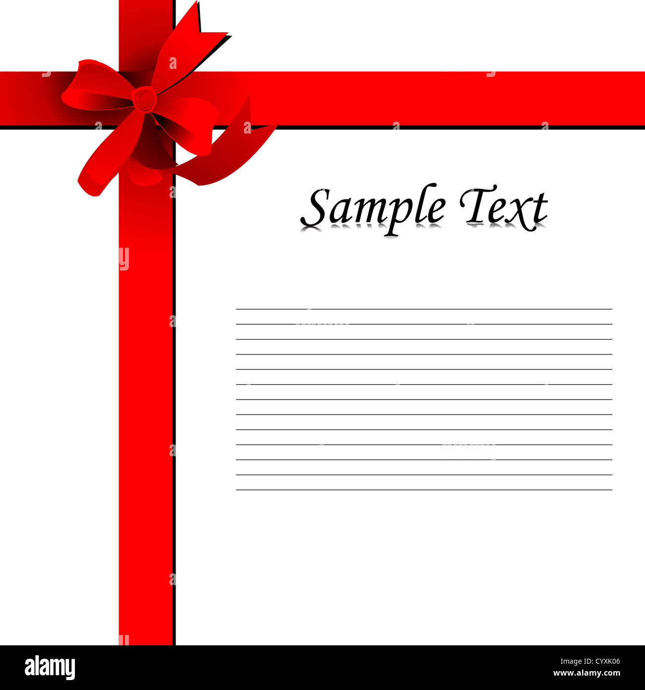 illustration of text template wrapped with ribbon Stock Photo - Alamy