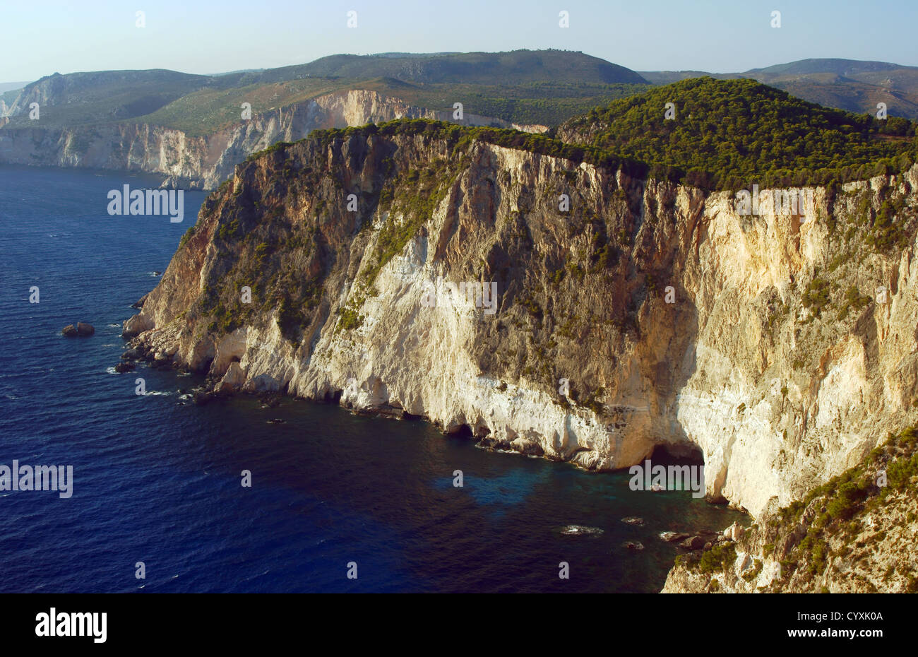 coast with cliff, Zakynthos island, Greece Stock Photo - Alamy