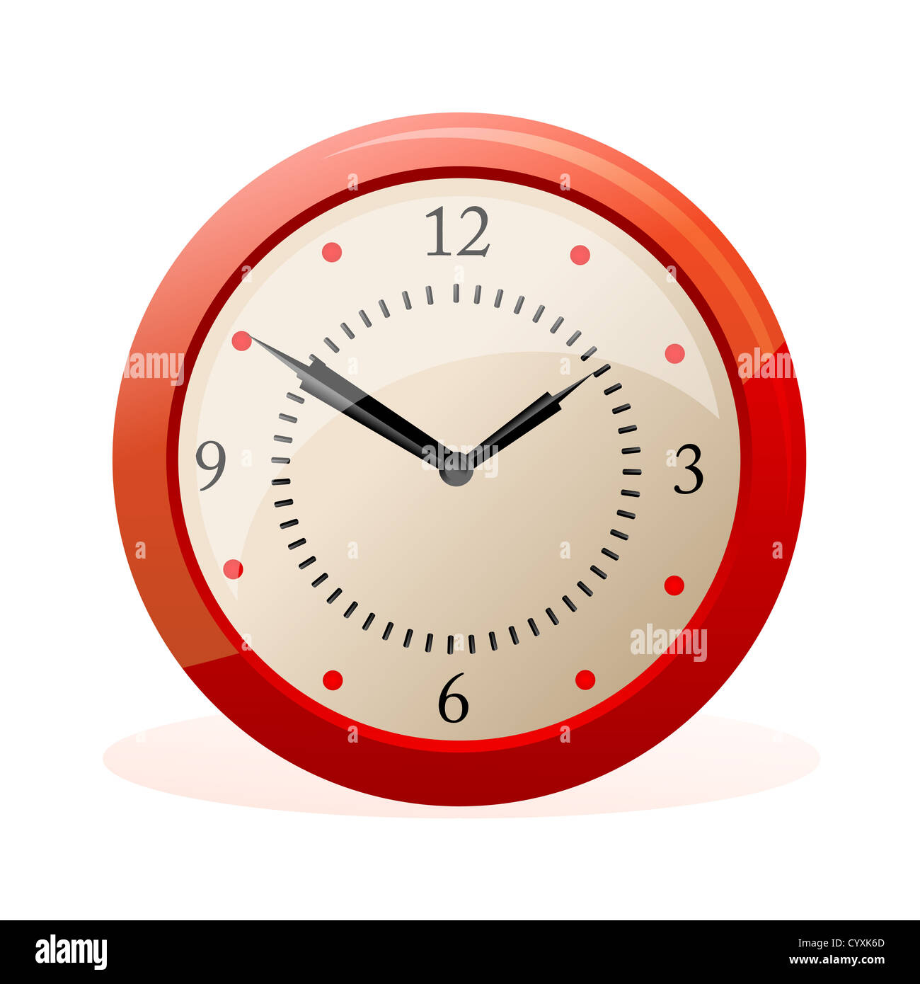 illustration of vector clock on an isolated background Stock Photo - Alamy