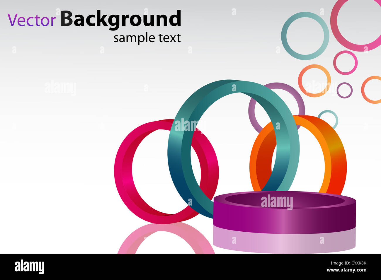 illustration of colorful vector background with colorful circles Stock ...