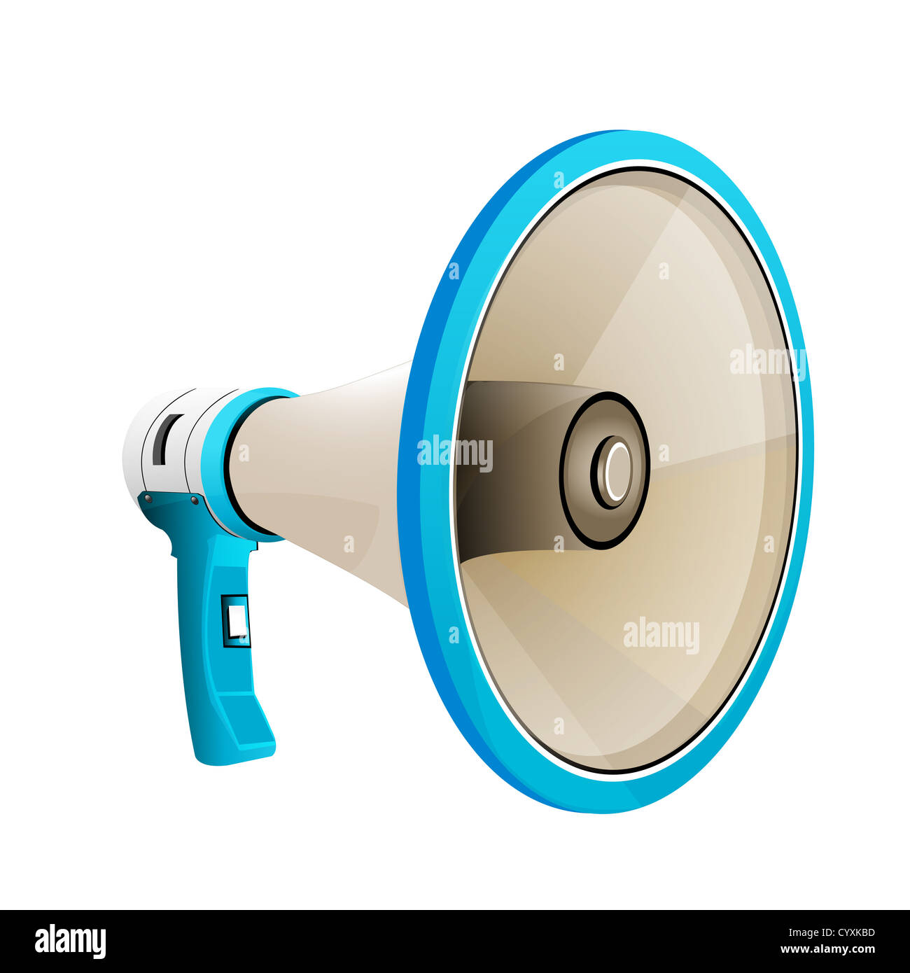 illustration of vector megaphone on white background Stock Photo - Alamy
