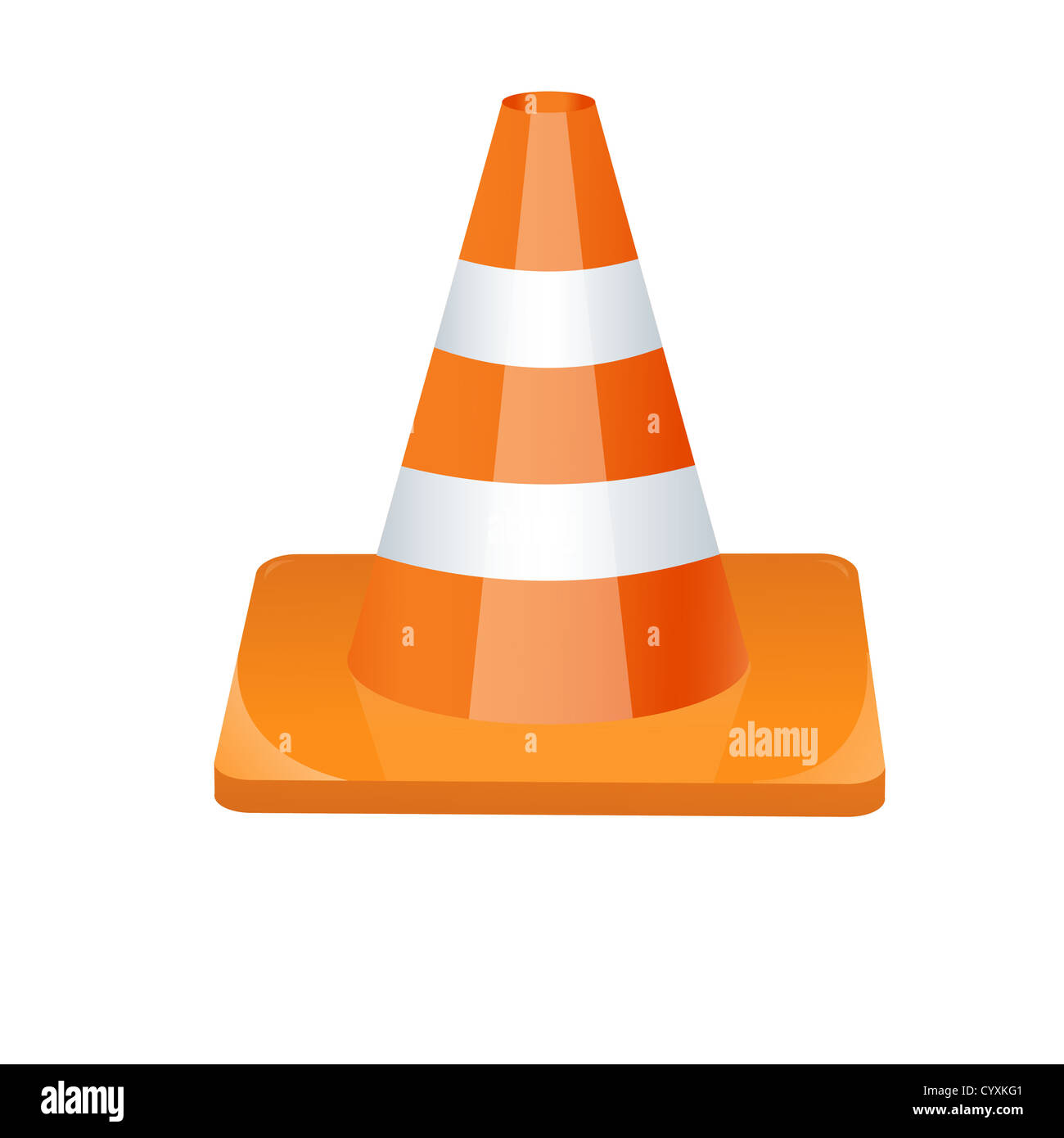 illustration of vector traffic cone on an isolated background Stock ...