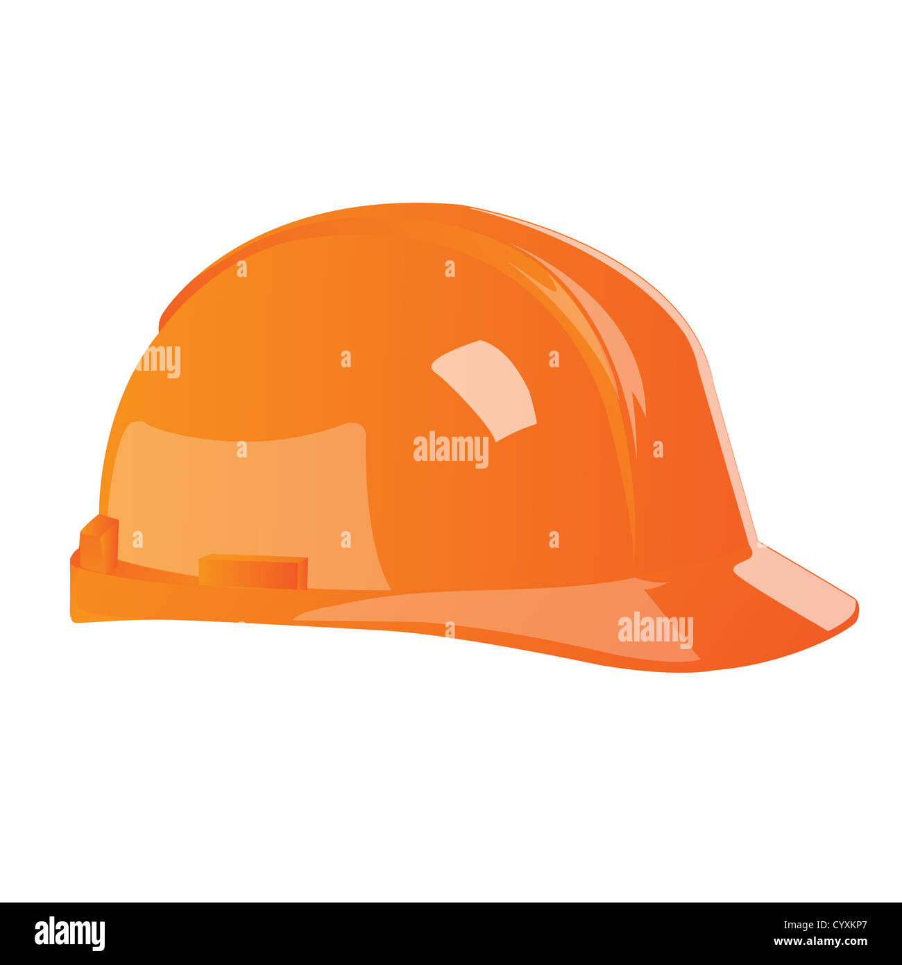 illustration of hard hat on white background Stock Photo - Alamy
