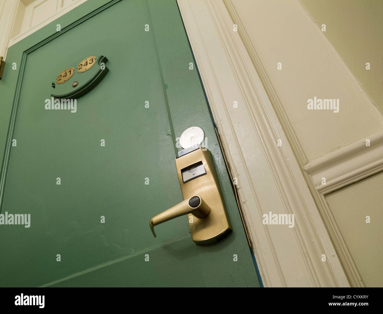 Hotel Room Door Key Card Stock Photo - Alamy
