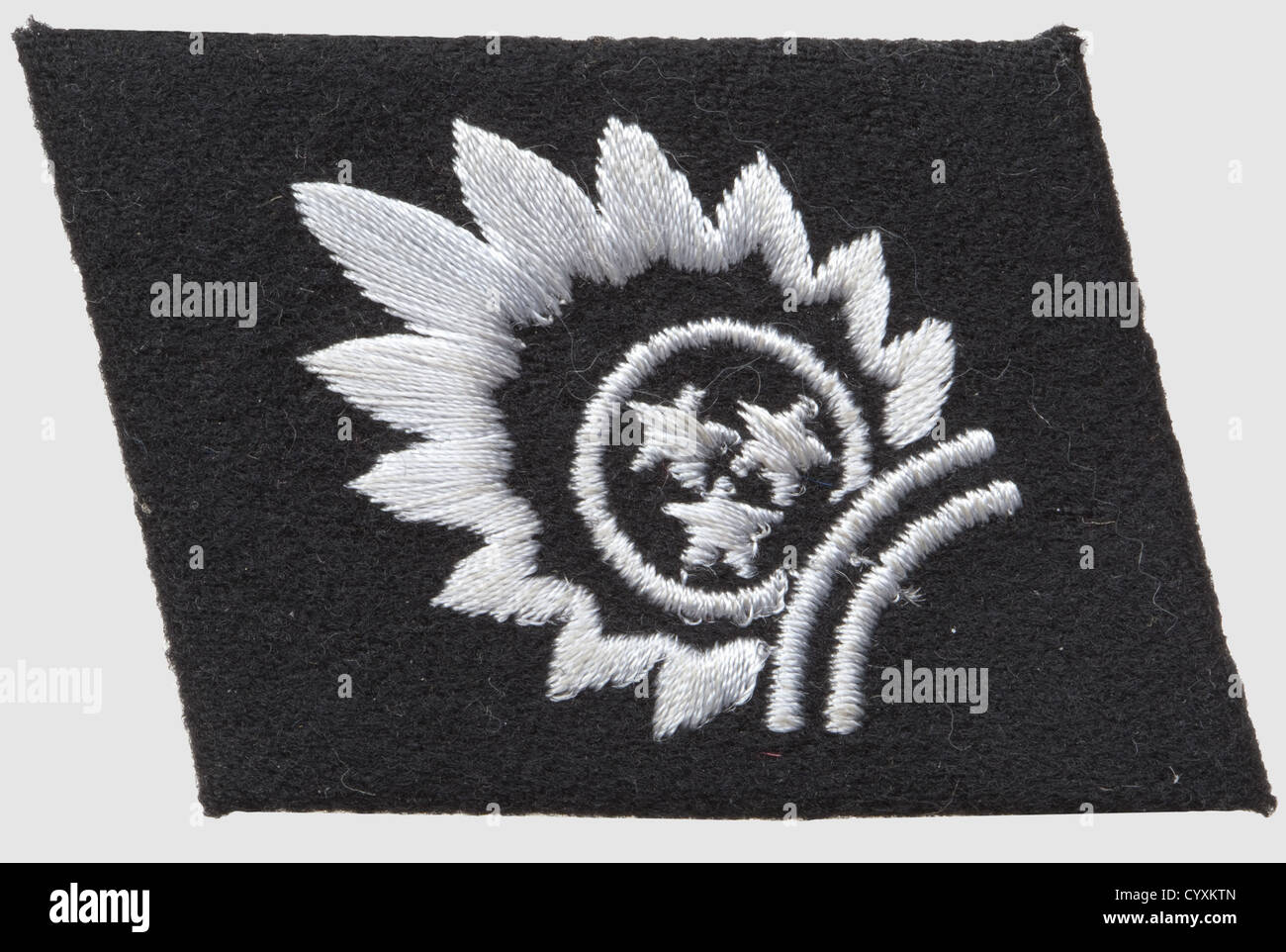 Collar patch for the 15th Waffen-SS-division "Lettland", of black wool ...