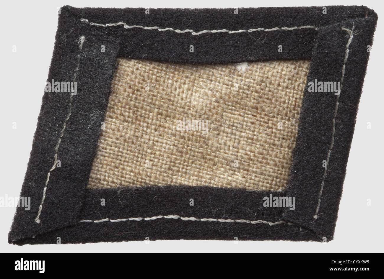 Collar patch for the 33th SS-division "Charlemagne", of black wool with ...