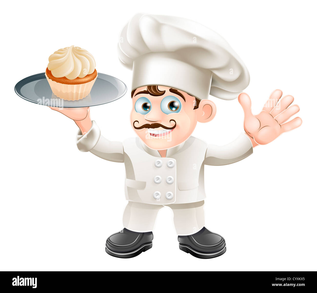 Man baking illustration Cut Out Stock Images & Pictures - Alamy