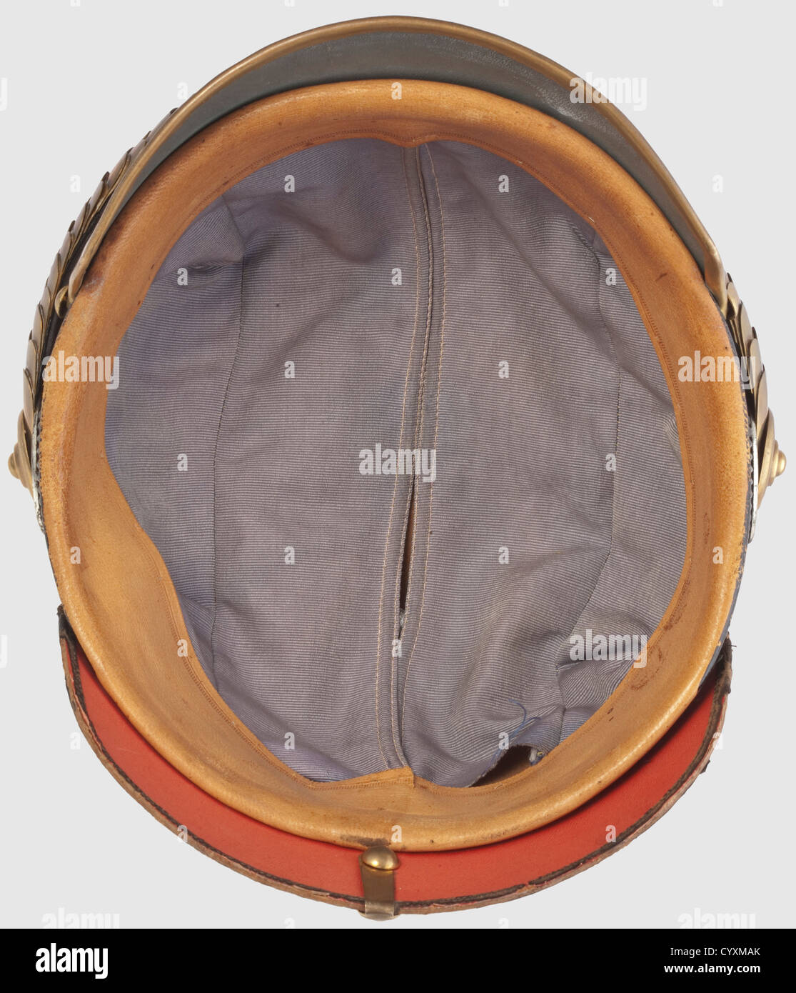 A helmet for officers,of Prussian Line Dragoon Regiments Leather shell ...