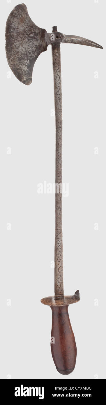 A German battle axe,2nd half of the 16th century Small,crescent-shaped ...