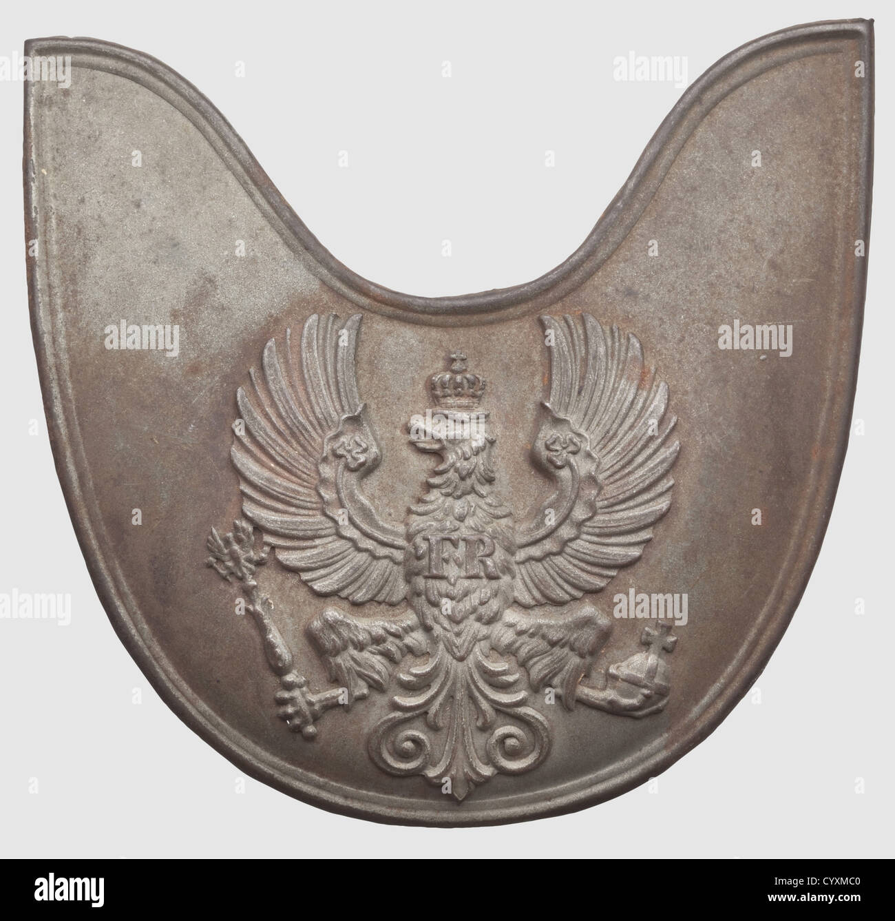 A gorget for Prussian staff guards, in the rank of enlisted men Wartime ...