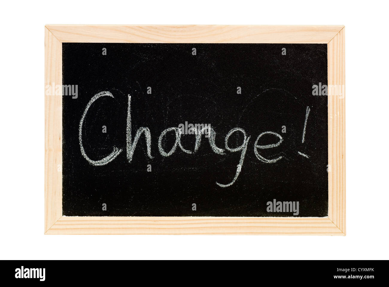 Blackboard was writing white a word of "Change Stock Photo - Alamy
