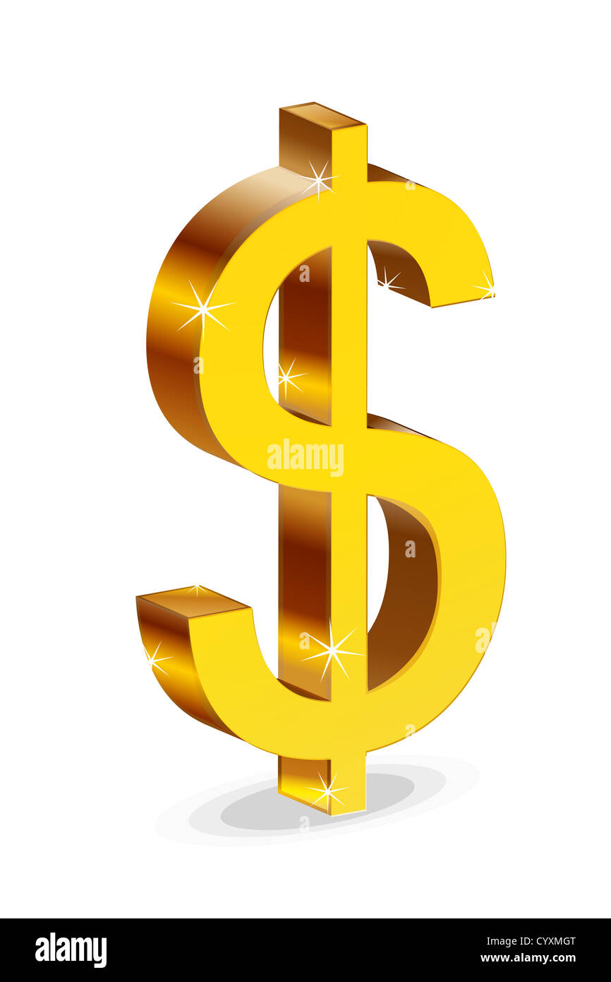 Golden dollar symbol hi-res stock photography and images - Alamy