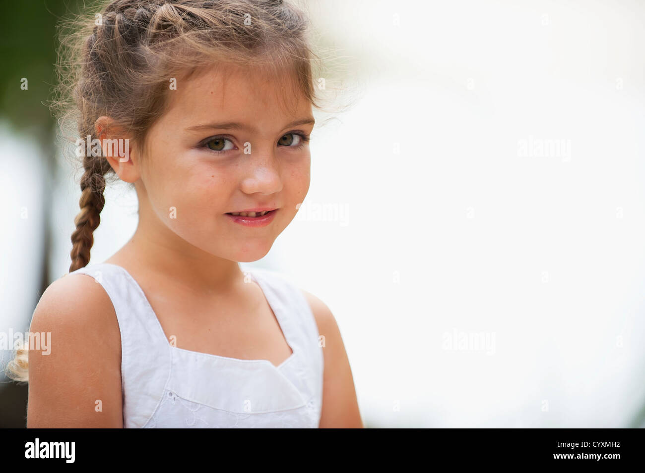 USA, Texas, Girl smiling, close up Stock Photo - Alamy