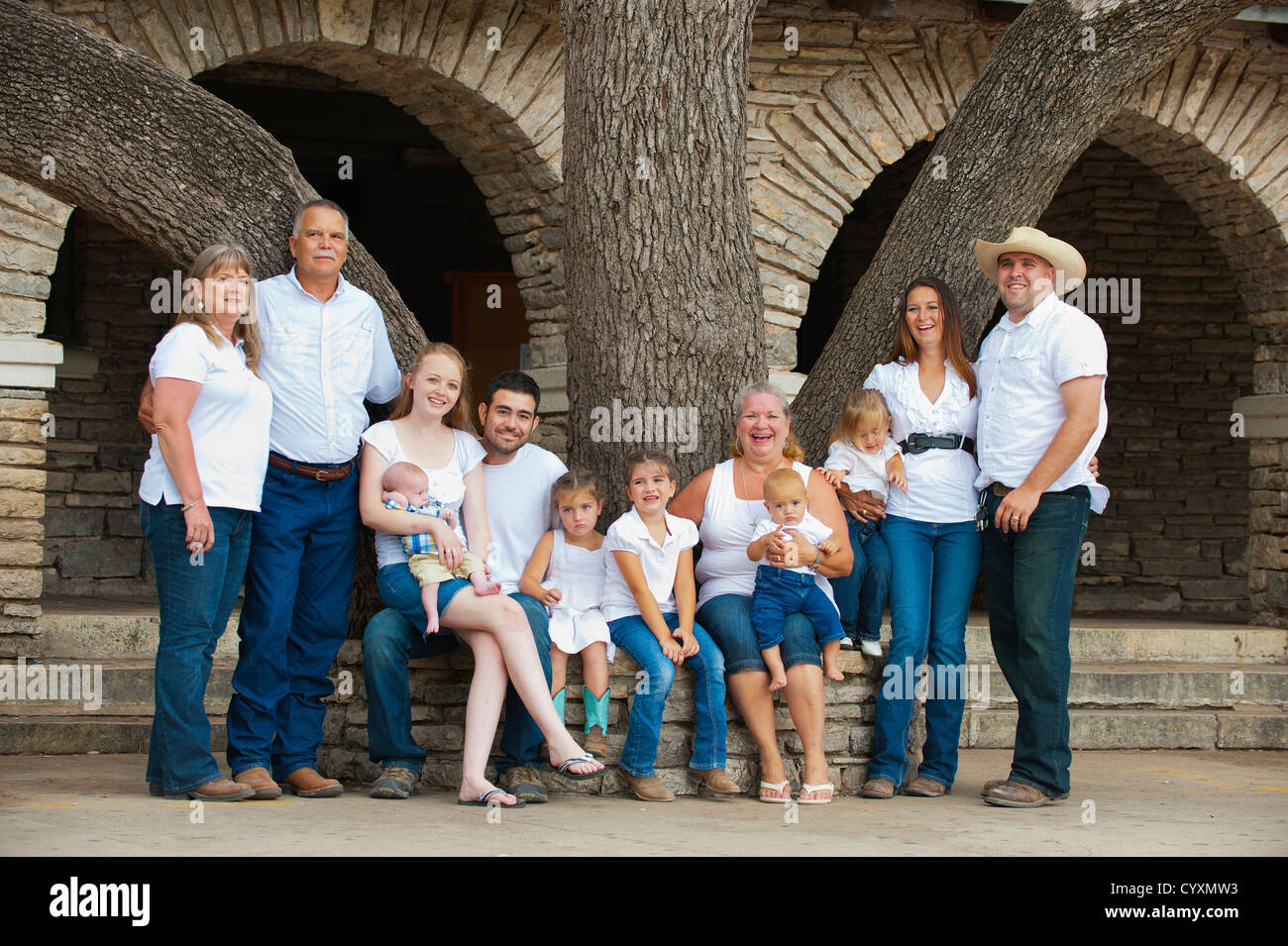 USA, Texas, Family at Garner State Park Stock Photo - Alamy