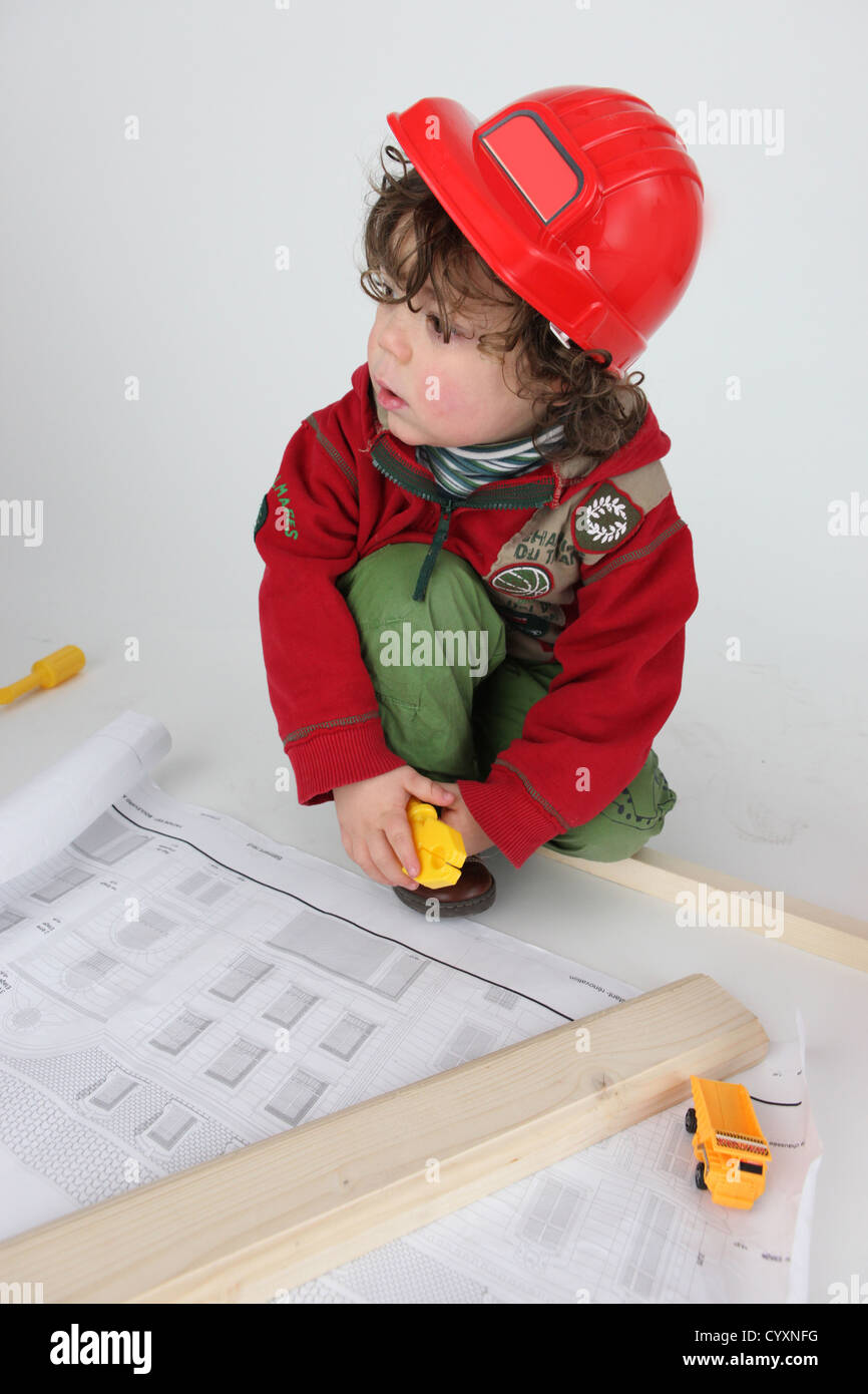 little boy architect Stock Photo - Alamy