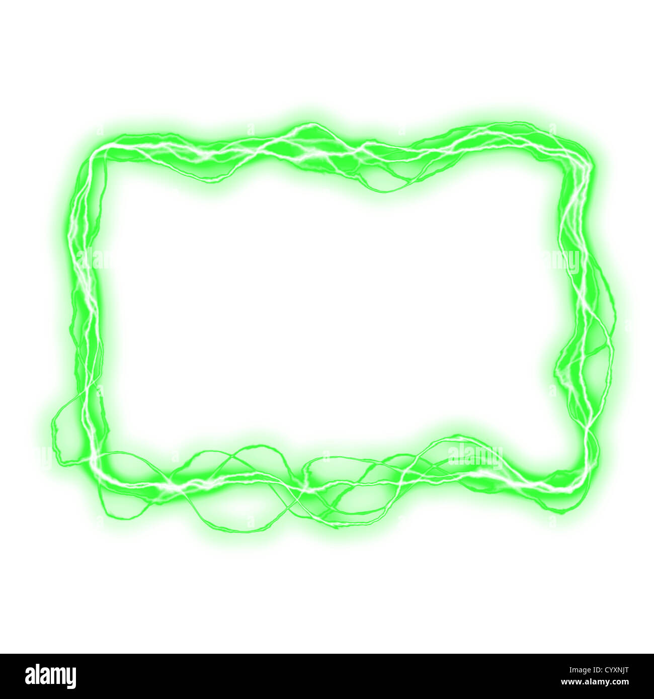 power lightning or neon frame with copyspace Stock Photo - Alamy